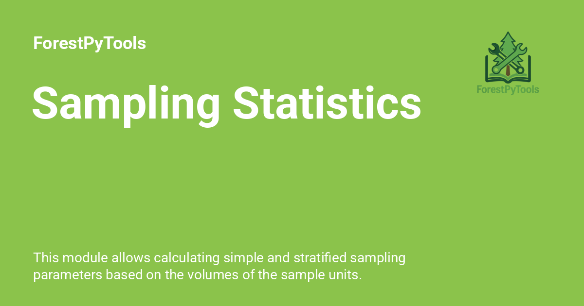 Sampling Statistics - ForestPyTools